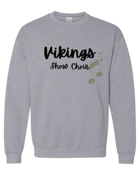 BLACK VIKINGS SHOW CHOIR + GOLD SPARKLE MUSIC NOTES - SPORT GREY GILDA ...