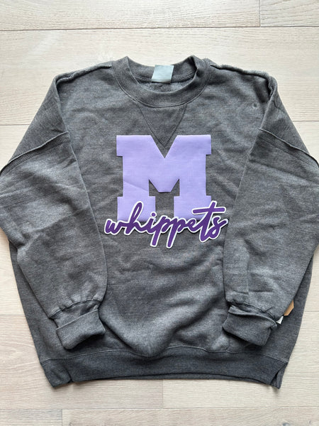 M WHIPPETS - GREY SUEDED CREW – H.FLYNN