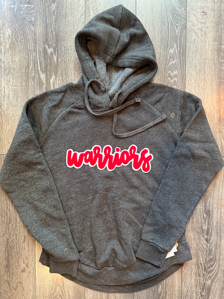 CURSIVE WARRIORS - GREY ANGEL FLEECE HOODIE – H.FLYNN