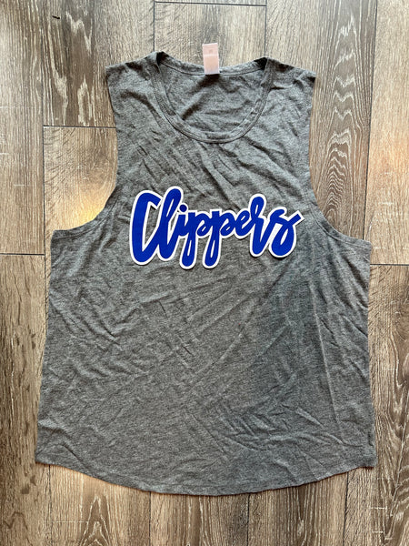 CLIPPERS - GREY MUSCLE TANK – H.FLYNN