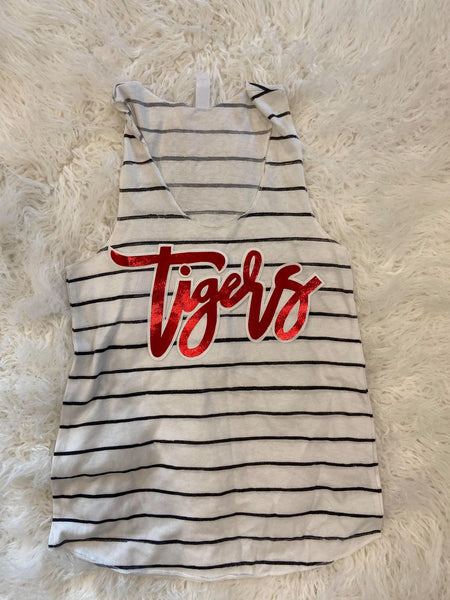 CURSIVE TIGERS STRIPE TANK – H.FLYNN