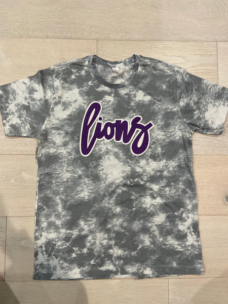 CURSIVE LIONS - GREY DYED TEE – H.FLYNN
