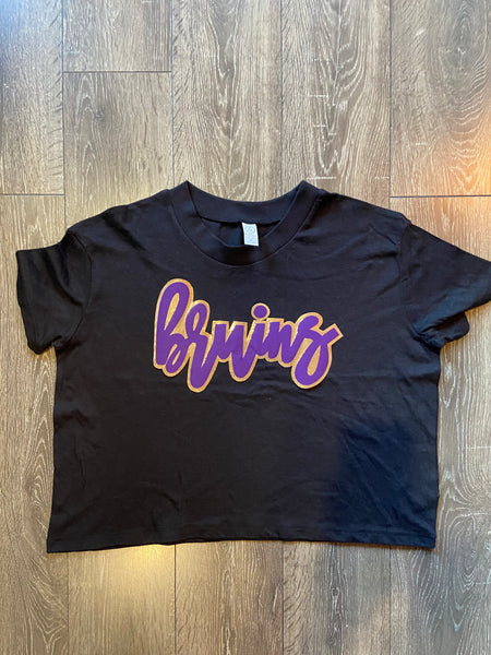 BRUINS - BLACK CROP TEE – H.FLYNN