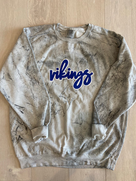 CURSIVE VIKINGS - GREY DYED COMFORT COLORS CREW – H.FLYNN