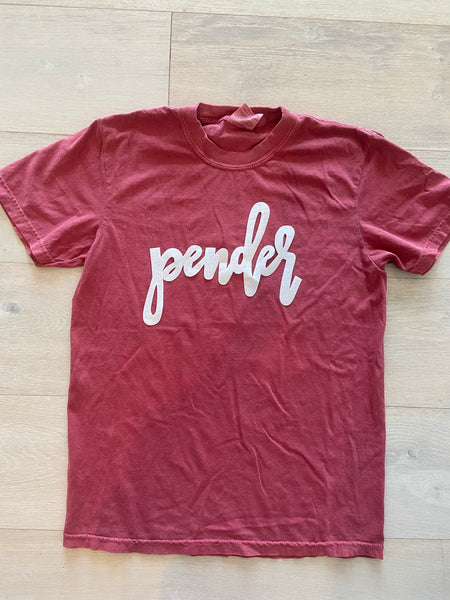 WHITE PENDER - RED COMFORT COLORS TEE – H.FLYNN
