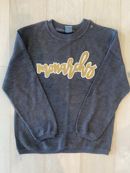 MONARCHS - GREY RIBBED CREW – H.FLYNN