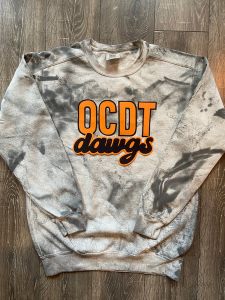 OCDT DAWGS - GREY DYED COMFORT COLORS CREW – H.FLYNN