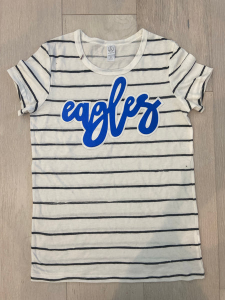 CURSIVE EAGLES - STRIPE TEE – H.FLYNN