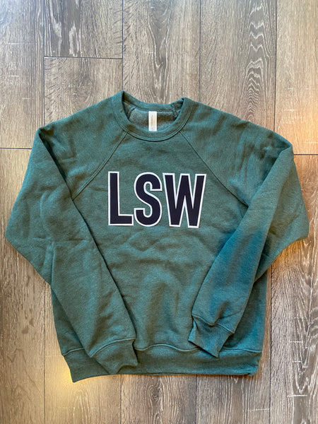 LSW - HUNTER GREEN SPONGE CREW (YOUTH + ADULT) – H.FLYNN