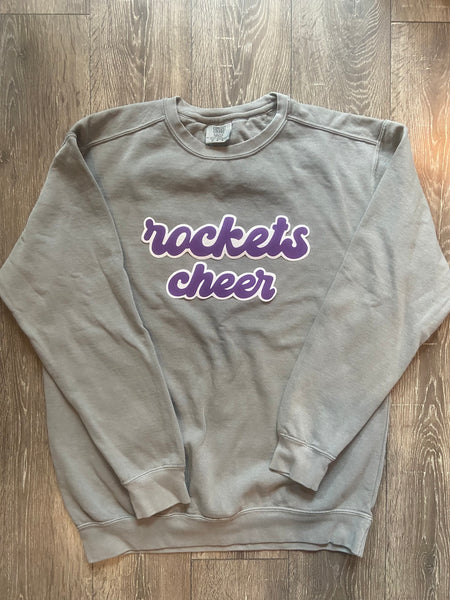 ROCKETS CHEER - GREY COMFORT COLORS CREW – H.FLYNN