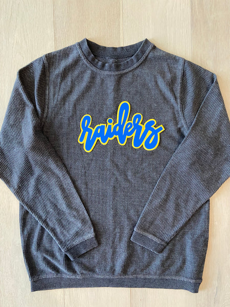 RAIDERS - GREY CORDED CREW – H.FLYNN