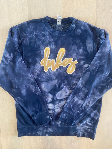 CURSIVE DUKES - NAVY DYED CREW – H.FLYNN